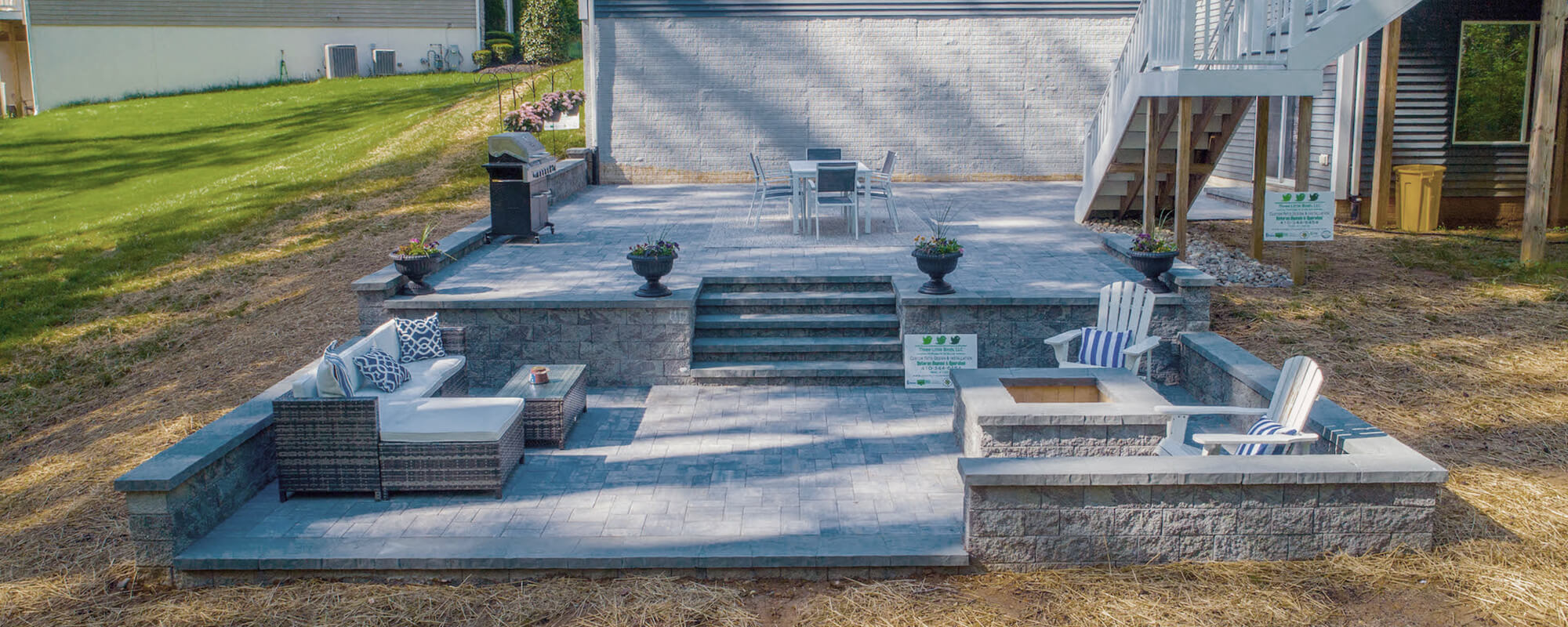 Gorgeous Two-tiered Patio in Annapolis Maryland - Three Little Birds ...