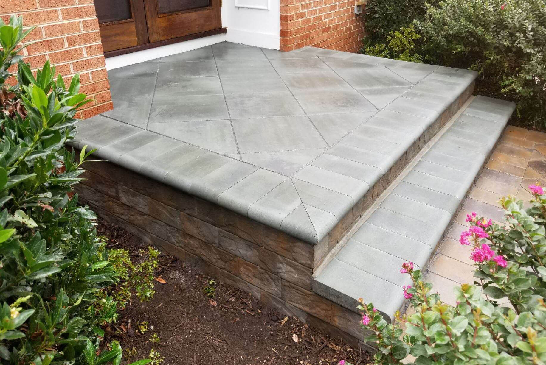 Paver Front Entry in Annapolis Maryland - Three Little Birds Outdoor Living