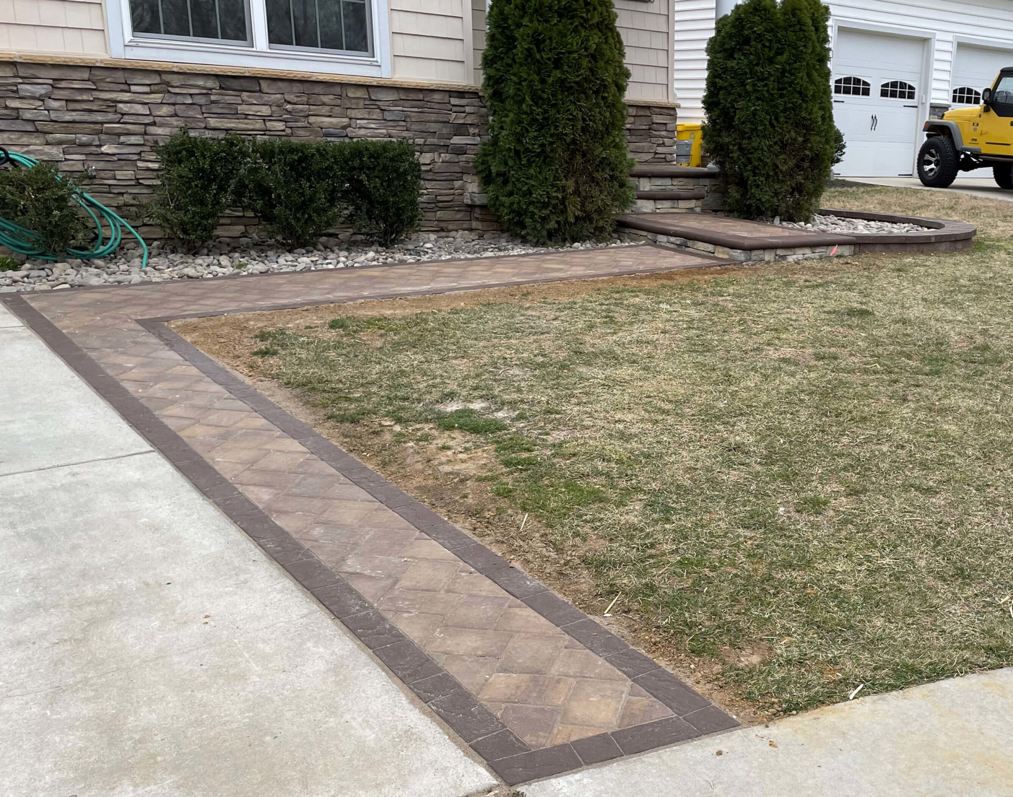 Sidewalk, Porch Overlay, and Driveway Banding in Crofton MD - Three ...