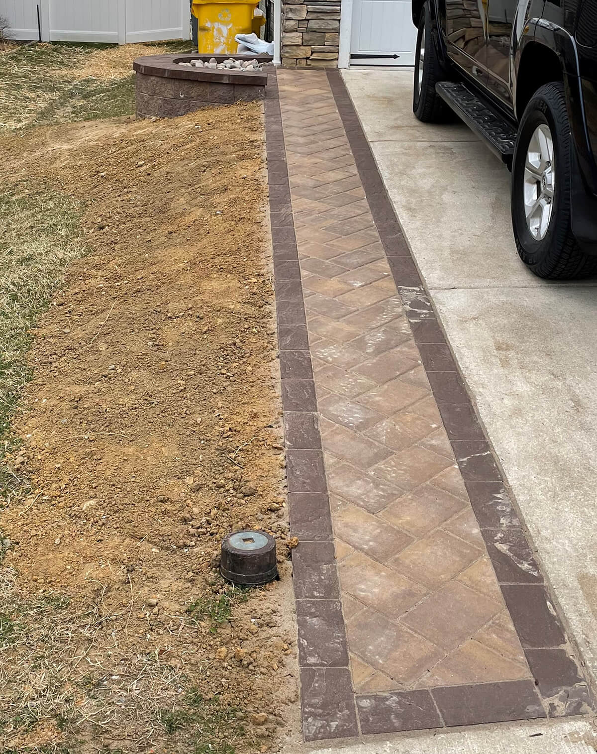 Sidewalk, Porch Overlay, and Driveway Banding in Crofton MD - Three ...