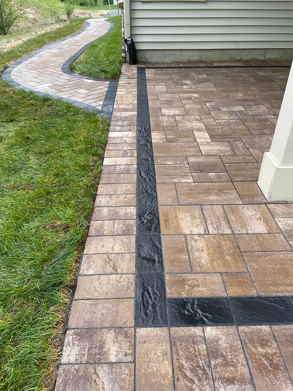 Paver Patio and Sidewalk in Millersville - Three Little Birds Outdoor ...
