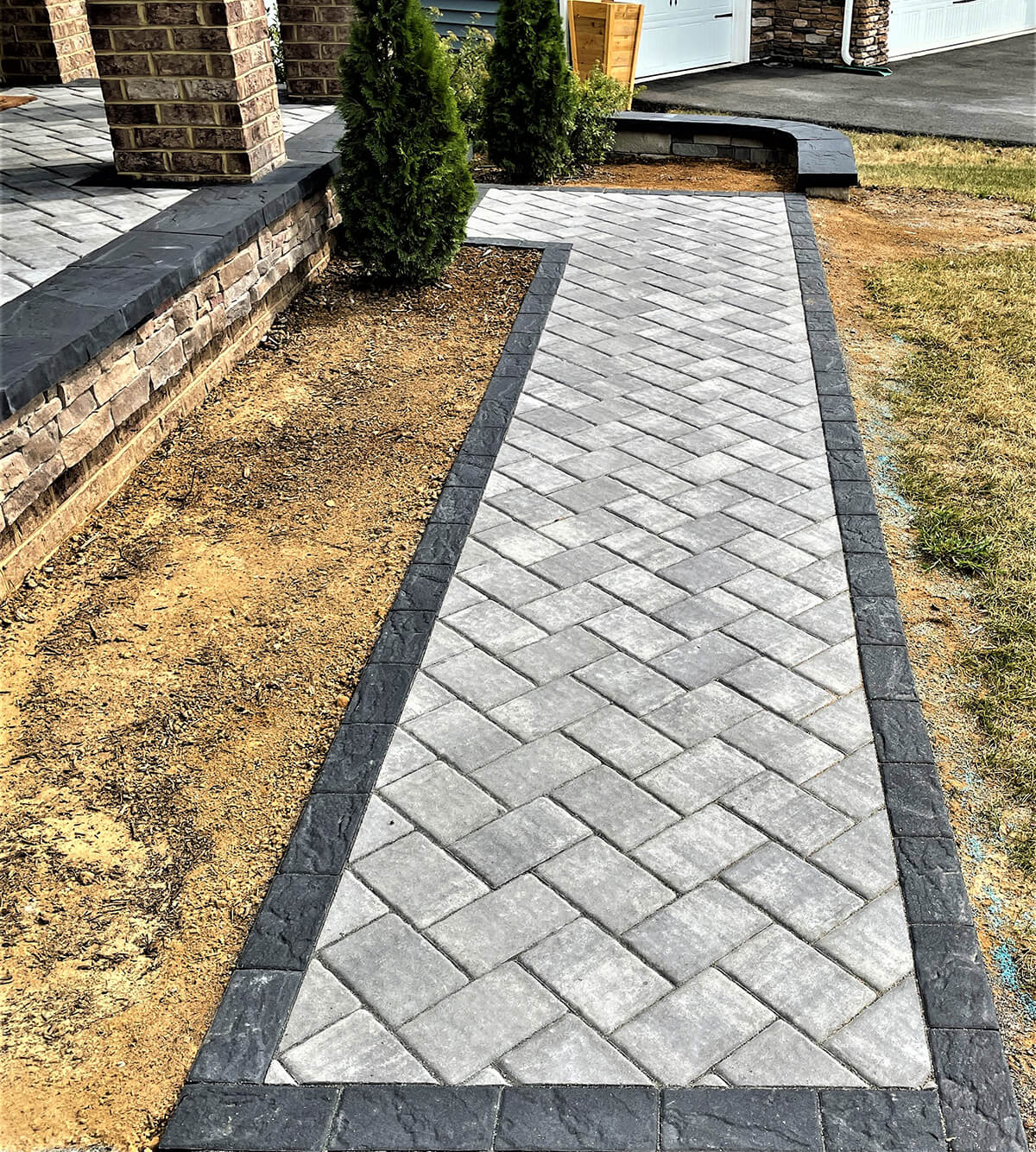 Odenton Paver Porch Overlay and Paver Sidewalk - Three Little Birds ...