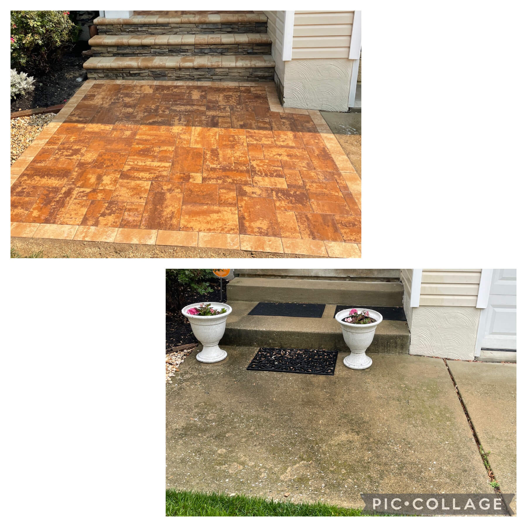 Paver Porch Overlay and Sidewalk in Severn MD - Three Little Birds ...