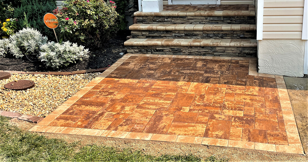 Paver Porch Overlay and Sidewalk in Severn MD - Three Little Birds ...