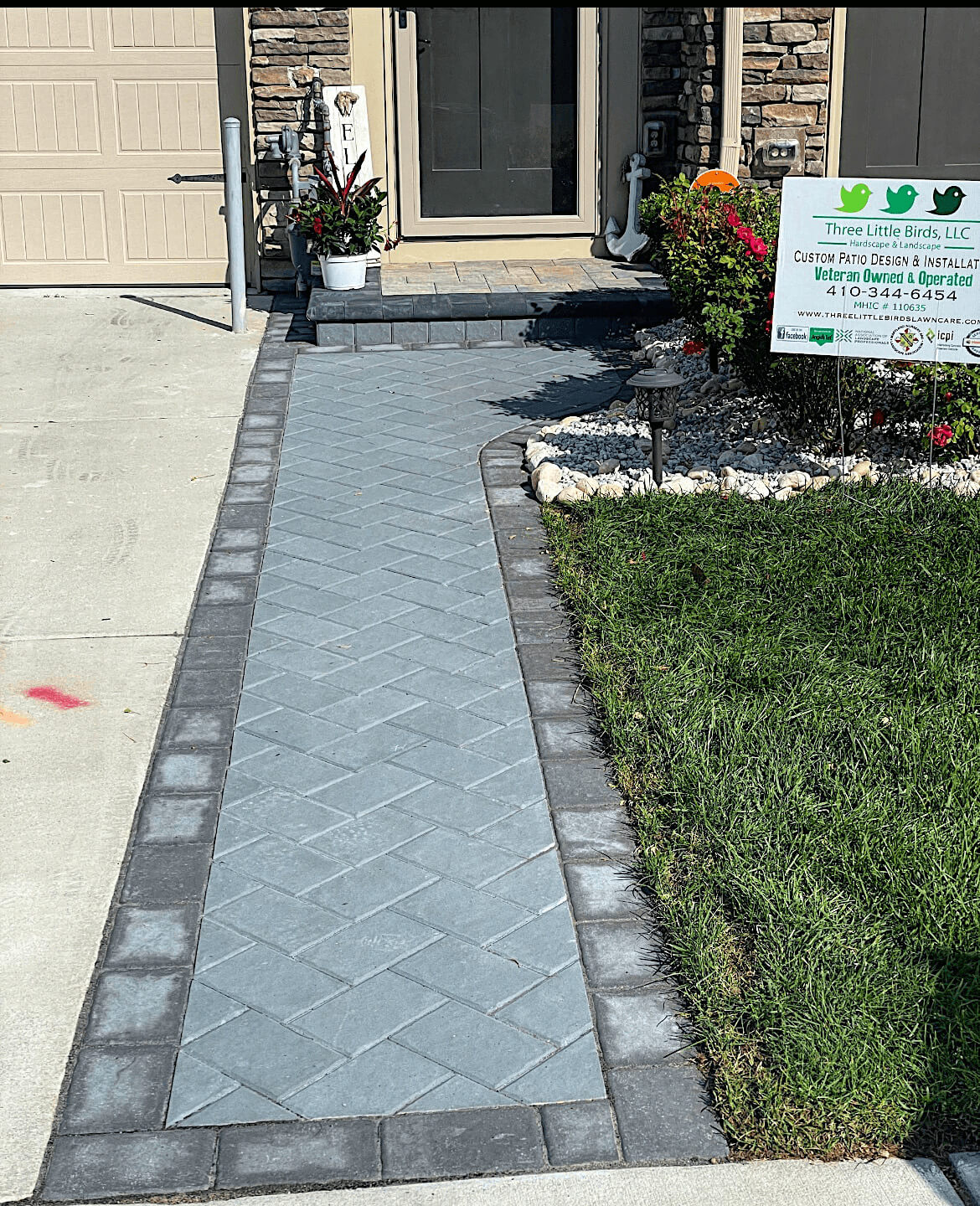 Millersville Paver Sidewalk and Porch Overlay - Three Little Birds ...