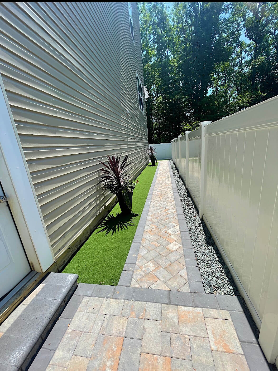 Gambrills Paver Patio, Paver Sidewalk, and Driveway Banding - Three ...