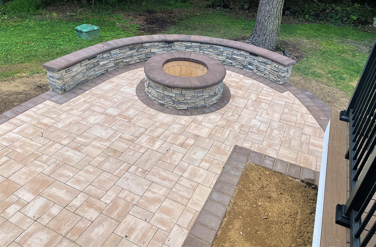 Chester Paver Patio and Fire Pit - Three Little Birds Outdoor Living