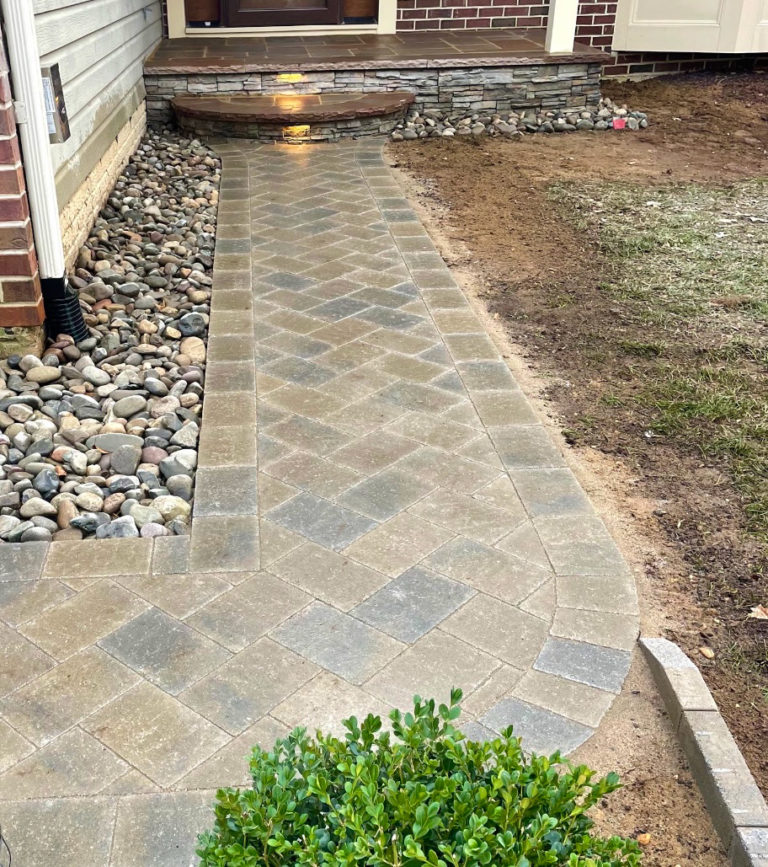 Crofton Paver Sidewalk and Front Porch Overlay - Three Little Birds ...